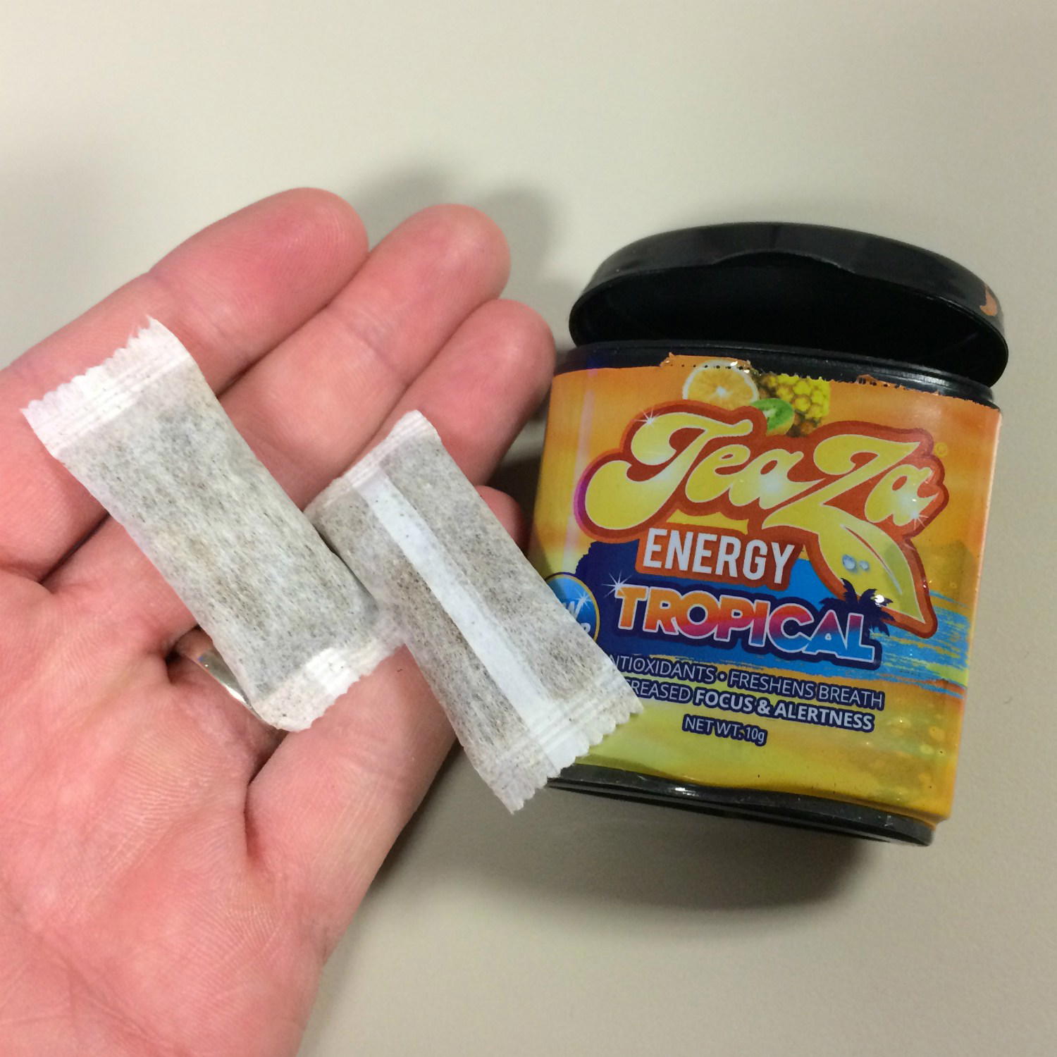 TeaZa Tropical - Herbal Energy Pouch Review - KillTheCan.org