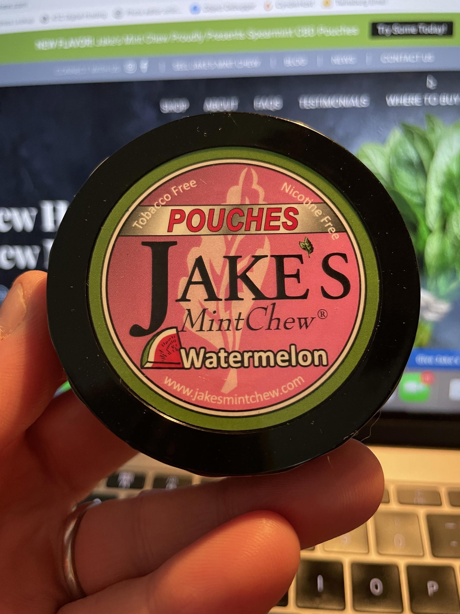 Jake's Mint Chew Watermelon Pouches Review - KillTheCan.org