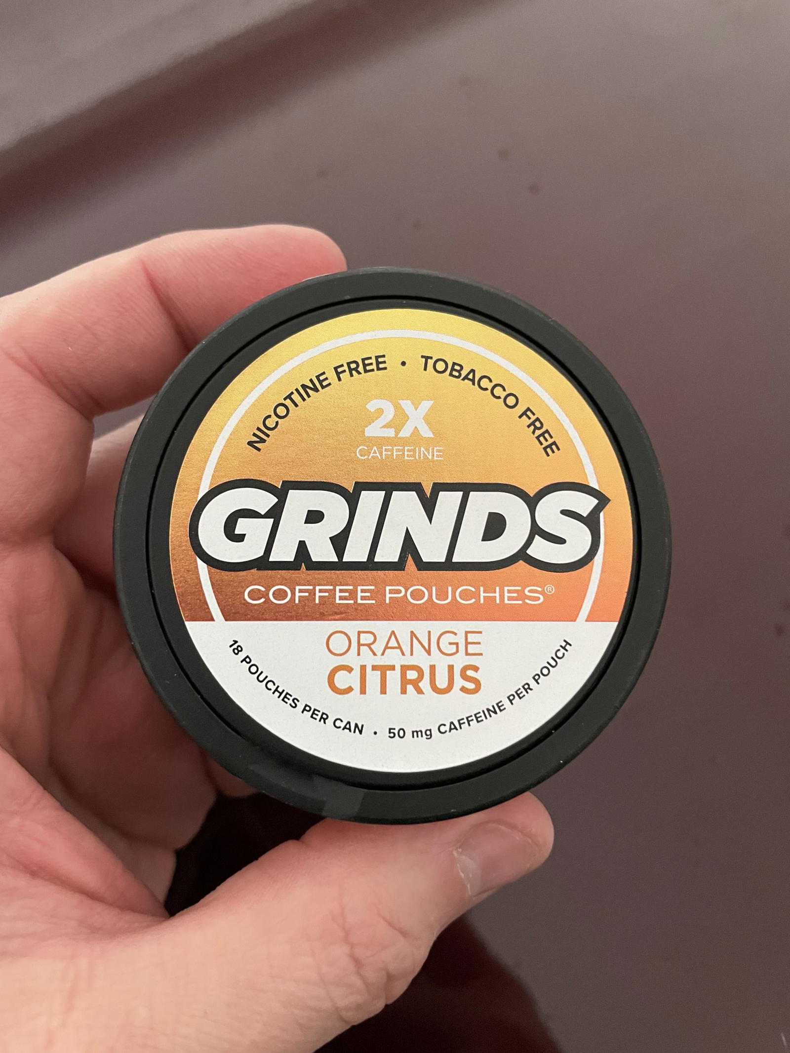 Grinds Coffee Pouches - Orange Citrus 2X Caffeine Review - KillTheCan.org