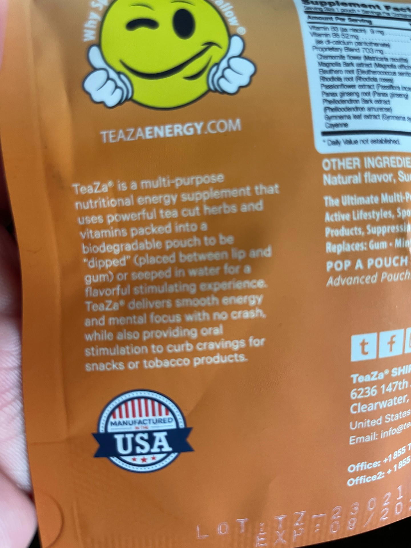 TeaZa Creamsicle Chill Pouches Review - KillTheCan.org