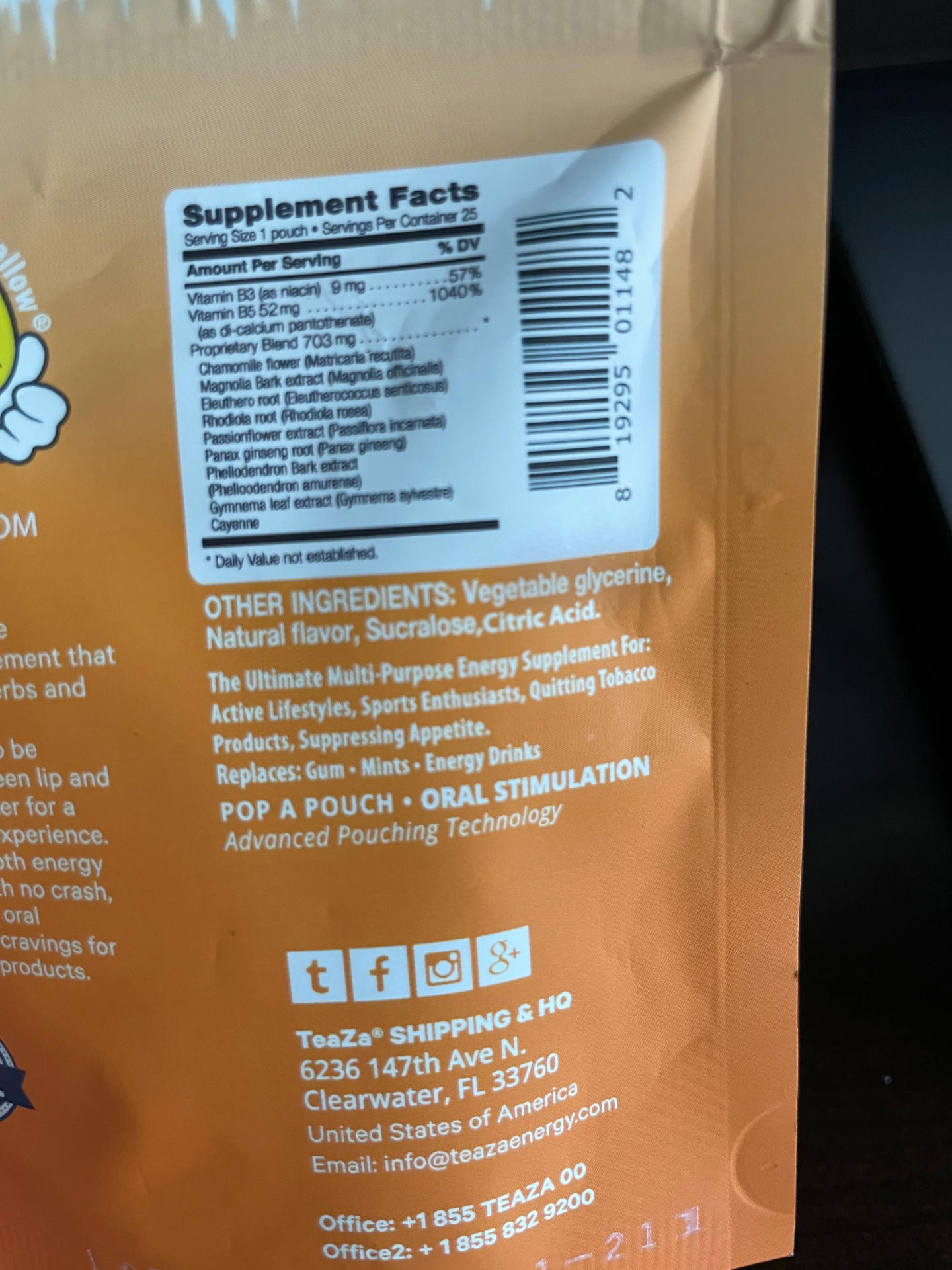 TeaZa Creamsicle Chill Pouches Review - KillTheCan.org